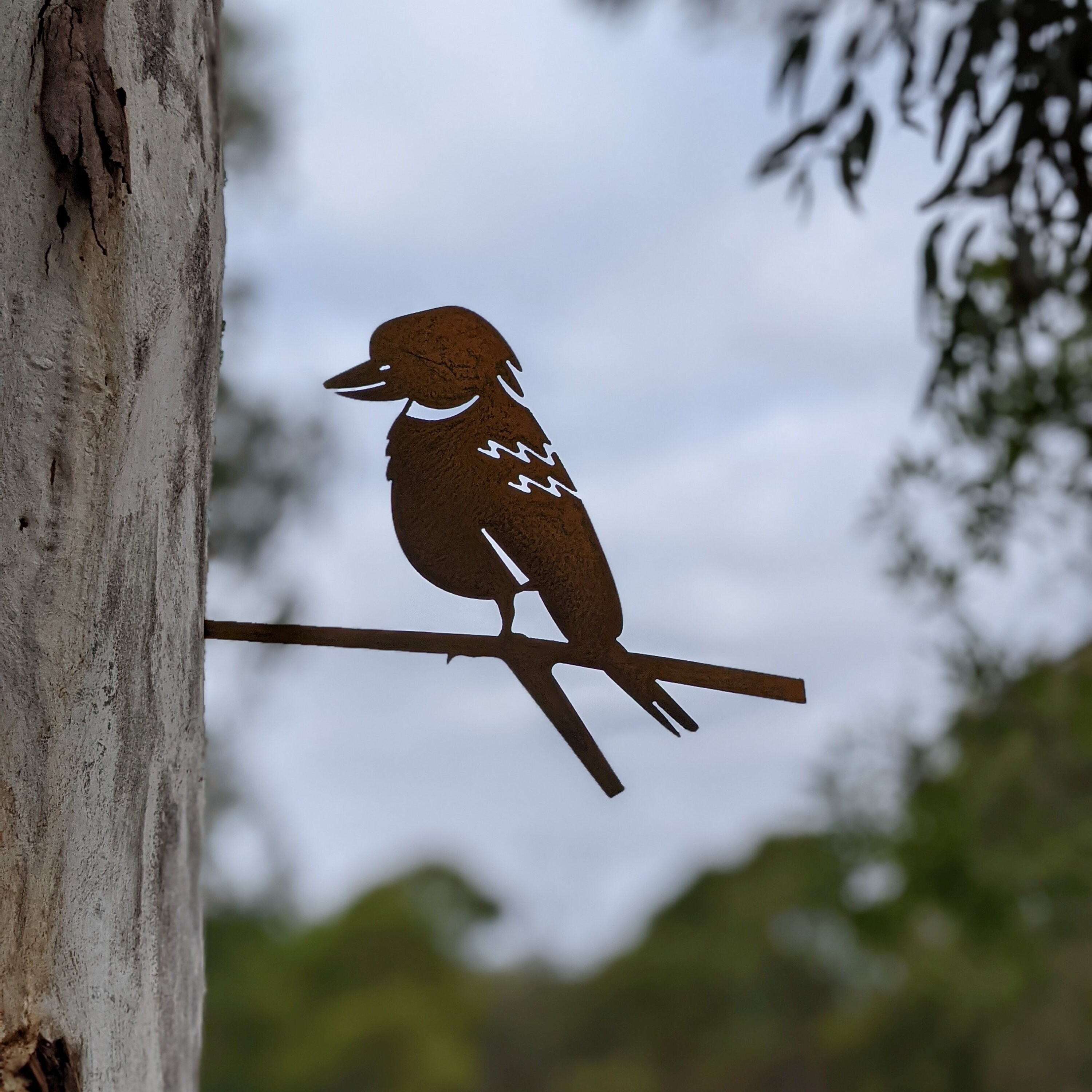 Rustic Metal Birds Tree Stake Outdoor Garden Decoration - Etsy Australia