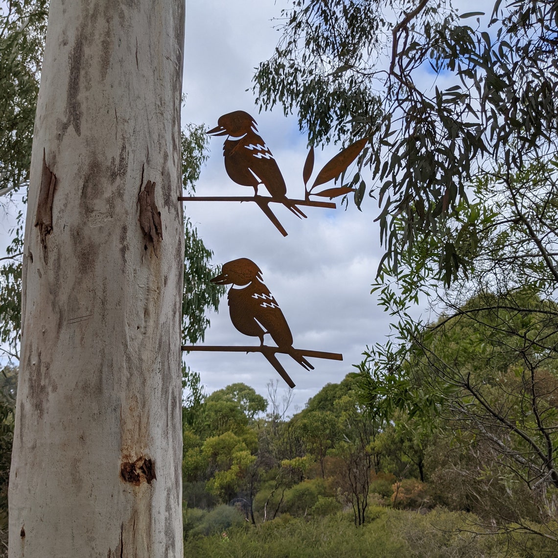 Rustic Metal Birds Tree Stake Outdoor Garden Decoration - Etsy Australia