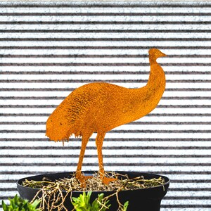 Rustic Emu Mob Outdoor Decorations, Australian Native Animal Garden ...