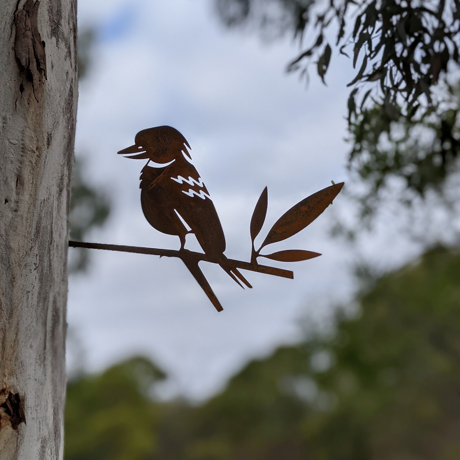 Rustic Metal Birds Tree Stake Outdoor Garden Decoration - Etsy Australia