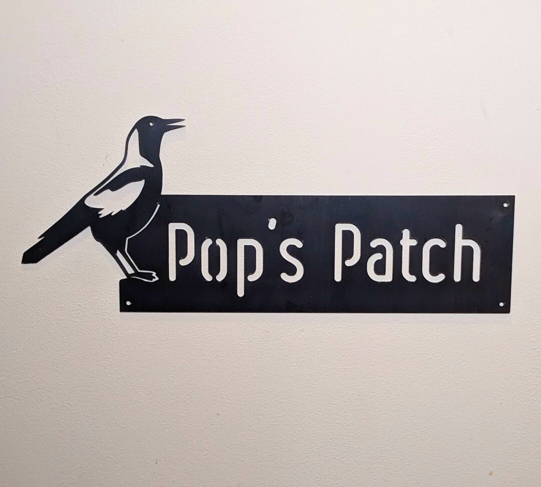 Magpie Garden Bed Sign Mum's Garden Veggie Patch Personalised Metal ...