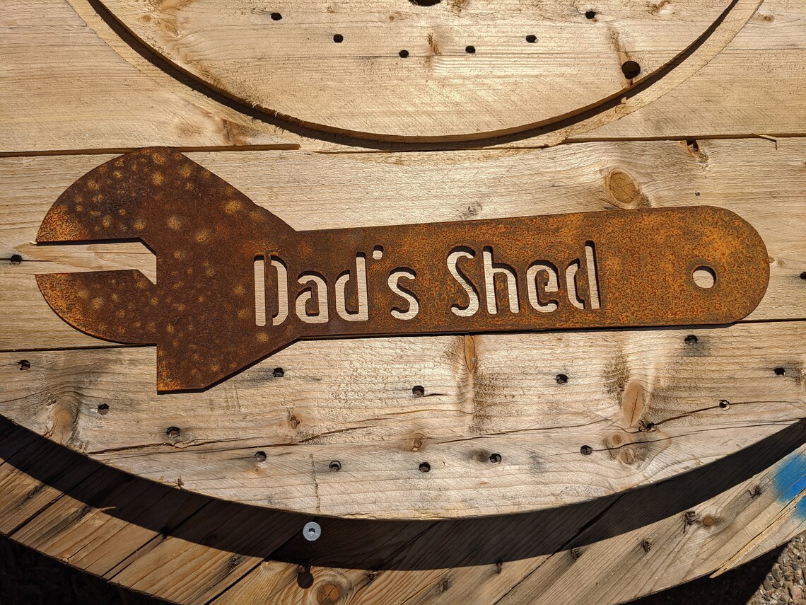 Rustic Metal Tools Shed Sign | Etsy