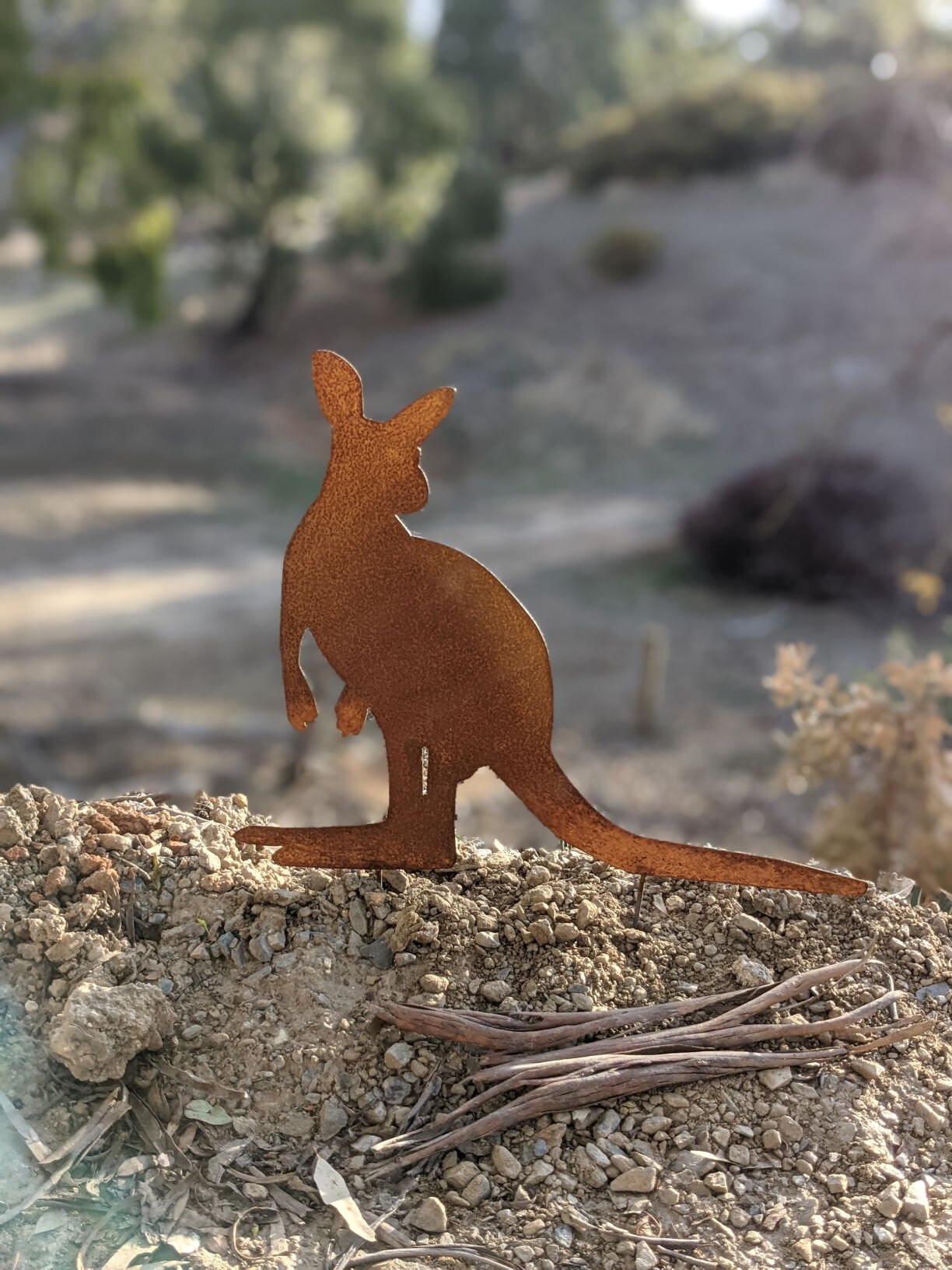 Rustic Metal Kangaroo Garden Decor | Etsy Australia