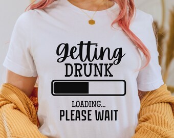 Getting Drunk Please Wait Svg - Etsy