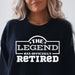The Legend Has Officially Retired Svg for Shirt, Retirement Life Svg ...
