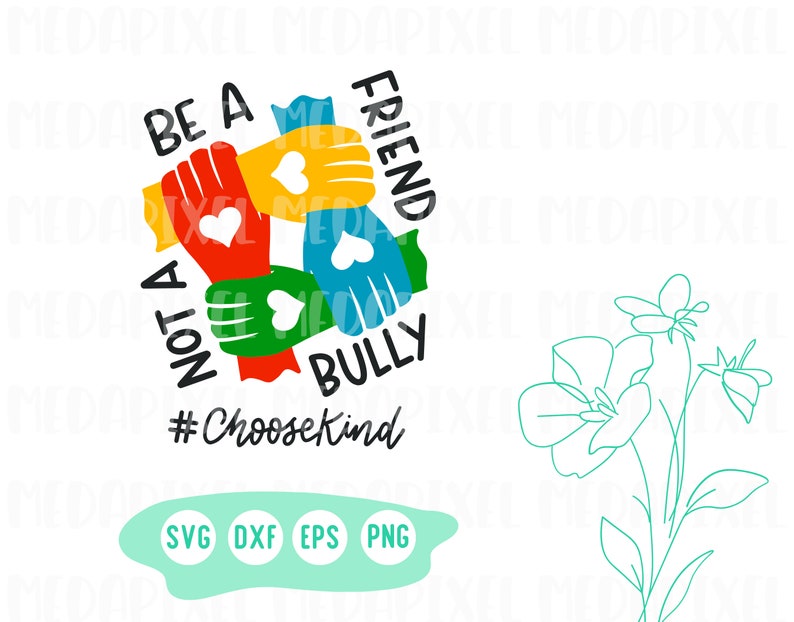 Be a Friend Not a Bully, Orange Kids Month, Anti Bullying Kid Svg for ...