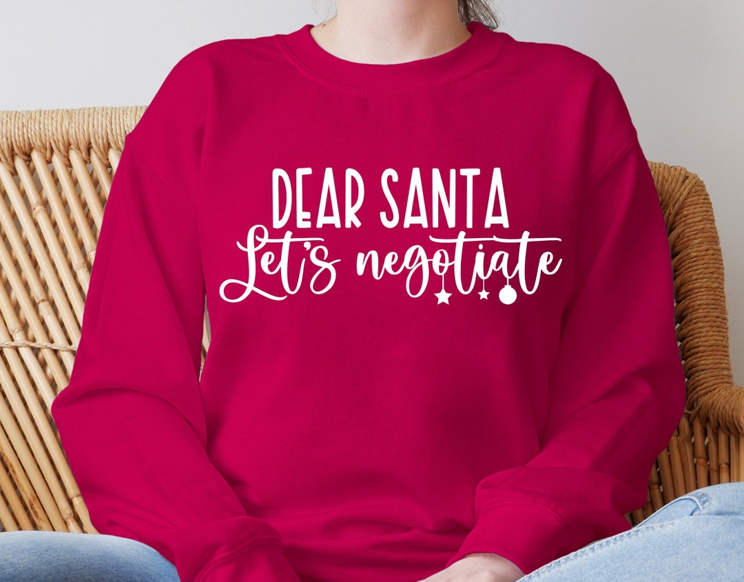 Dear Santa Let S Negotiate Svg Funny Merry Christmas For Kids Hand