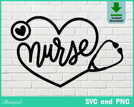Nurse Stethoscope Heart Svg Nurse Life Svg Nursing Svg - Etsy