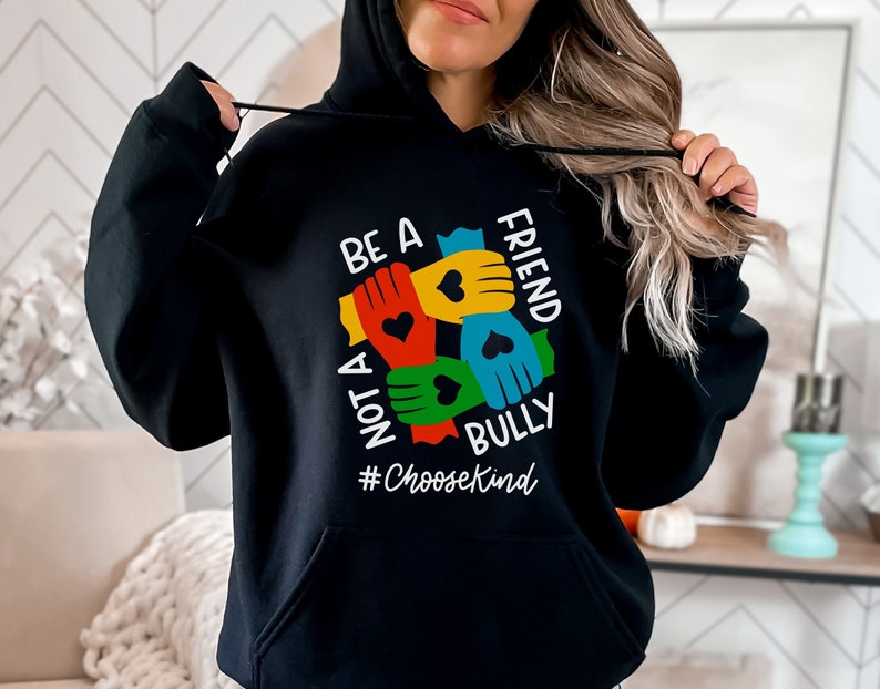 Be a Friend Not a Bully, Orange Kids Month, Anti Bullying Kid Svg for ...
