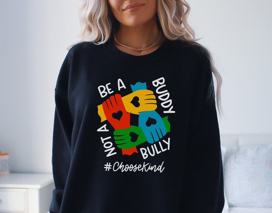 Be a Buddy Not a Bully, Orange Kids Month, Anti Bullying Kid Svg for ...