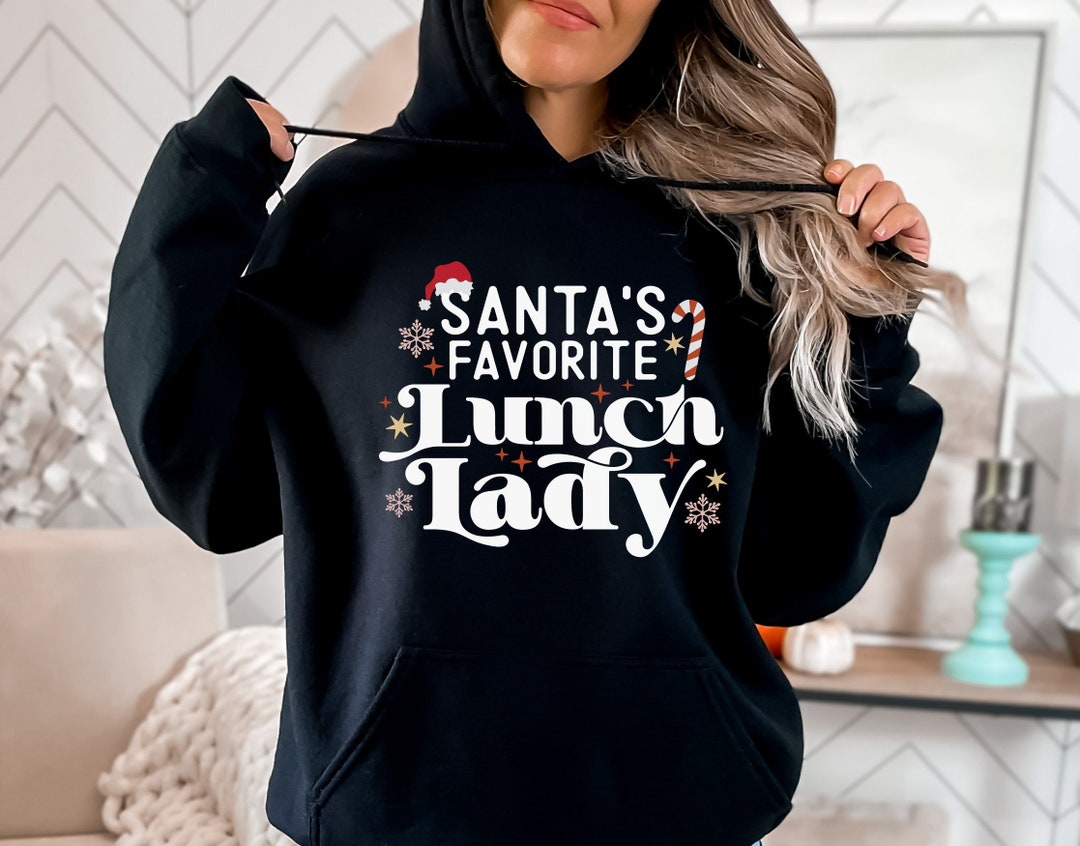 Santas Favorite Lunch Lady Svg Trendy Merry Christmas Etsy