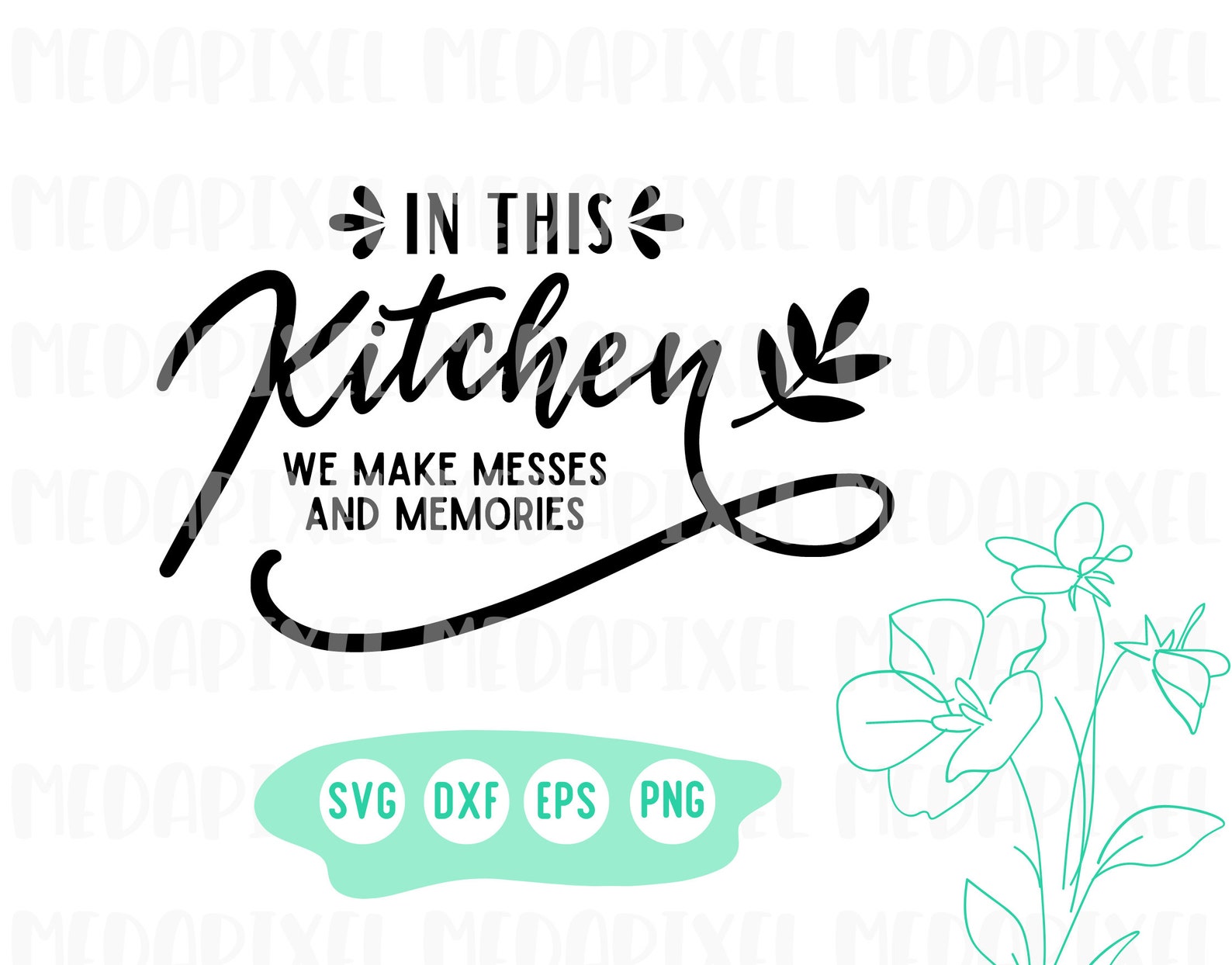 In This Kitchen We Make Messes and Memories Svg for Kitchen, Cafeteria ...