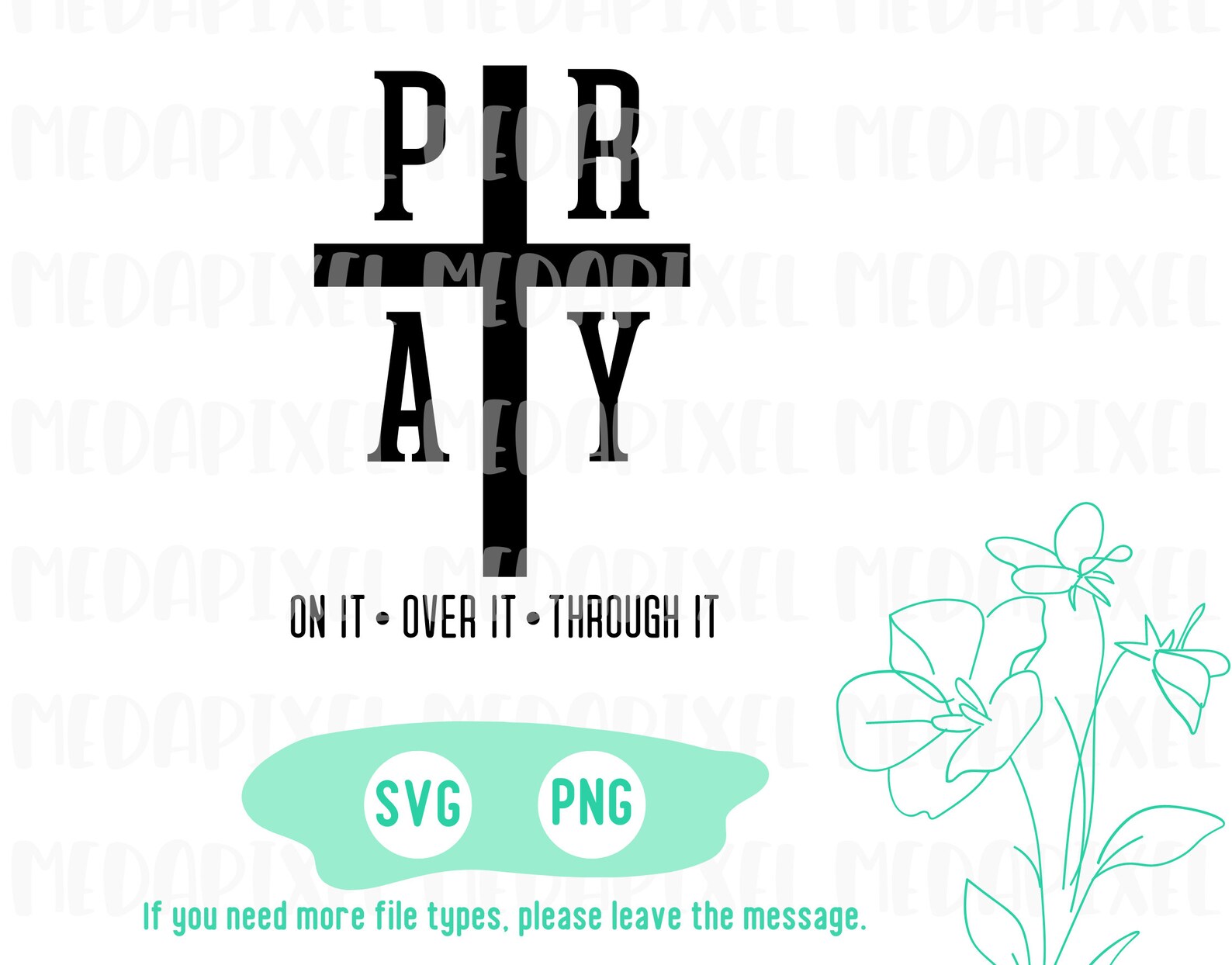 Pray Svg Pray on It Pray Over It Pray Throught It Religious - Etsy