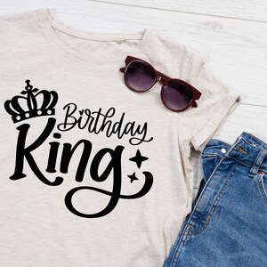 Birthday King Svg, Funny Happy Birthday Design for Gift to Your Friends ...