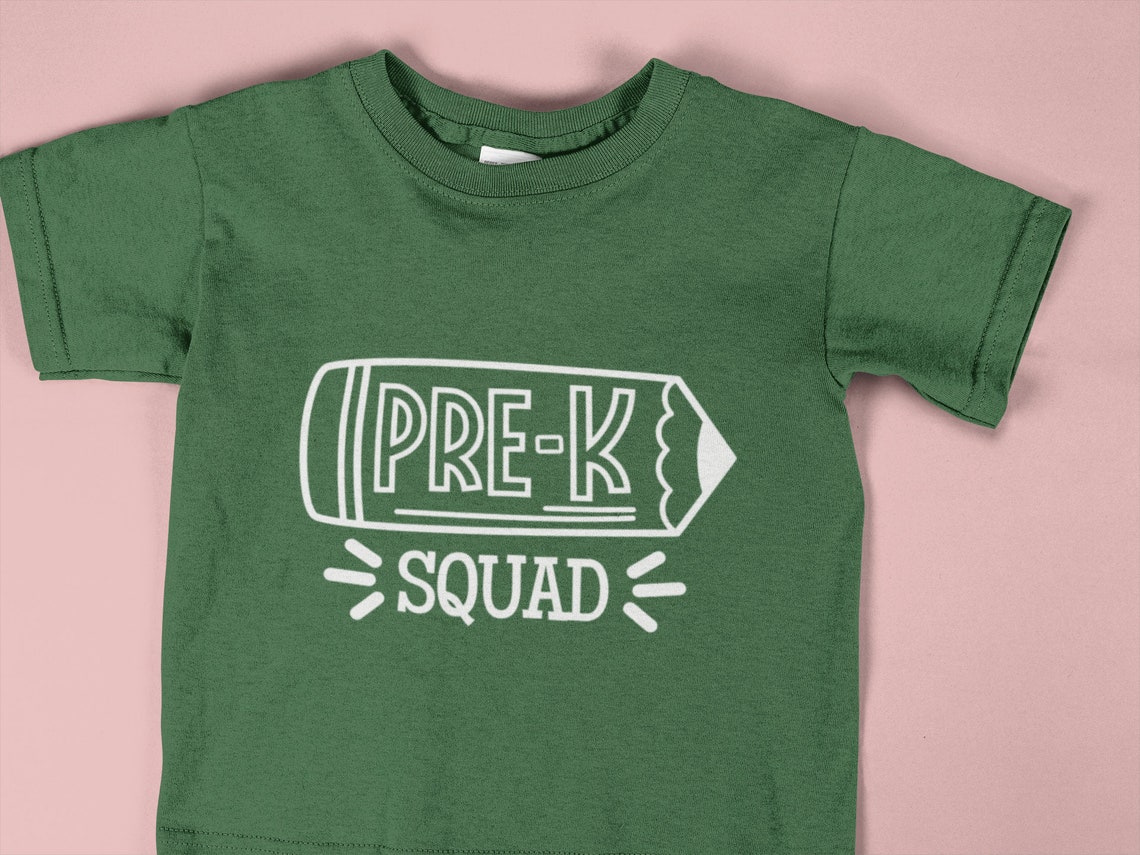 Pre-k Squad Svg Hand Letter Design Png Eps Dxf Svg Cut - Etsy