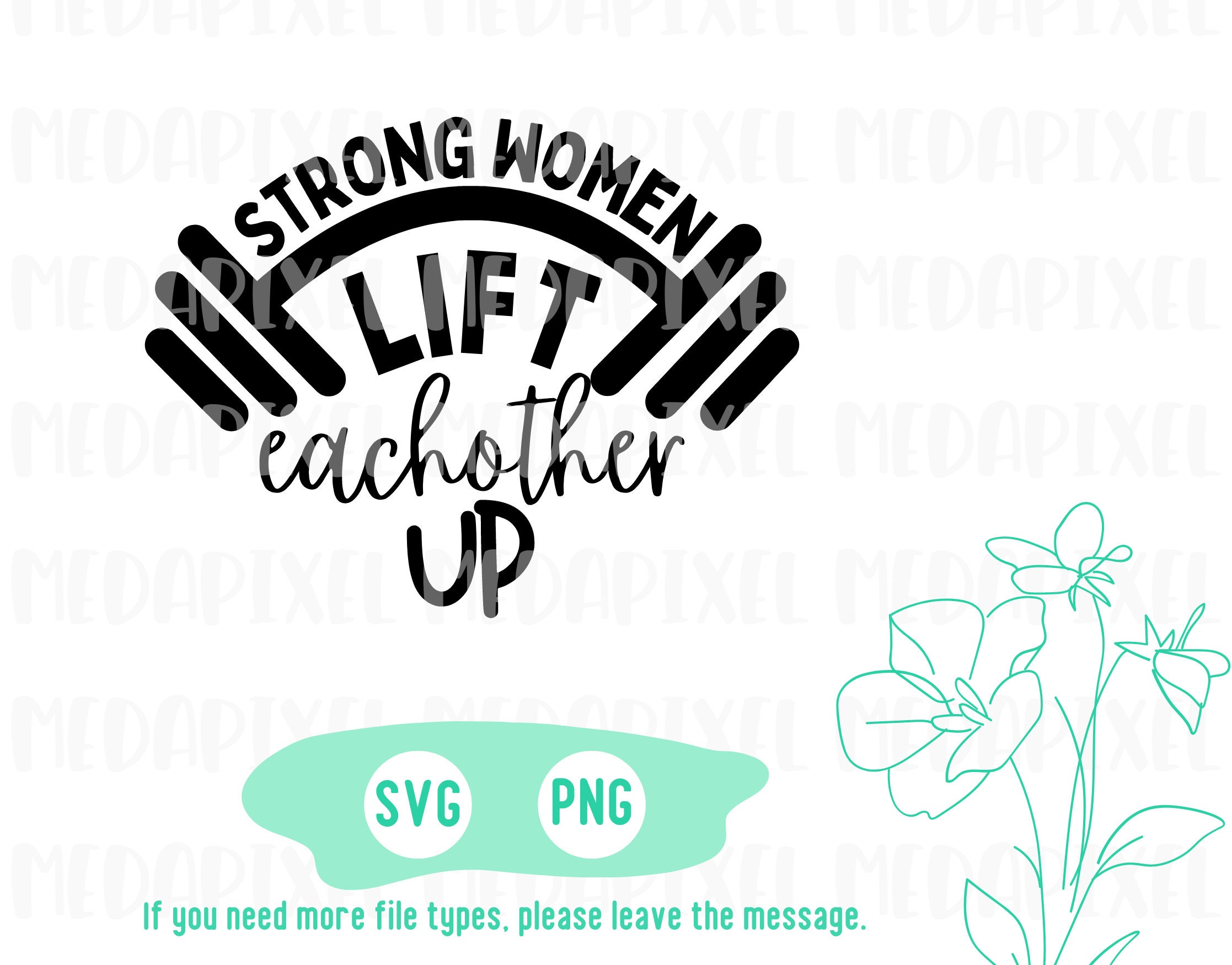 Strong Women Lift Eachother up SVG, Gym, Workout, Dumbbell, Svg for ...