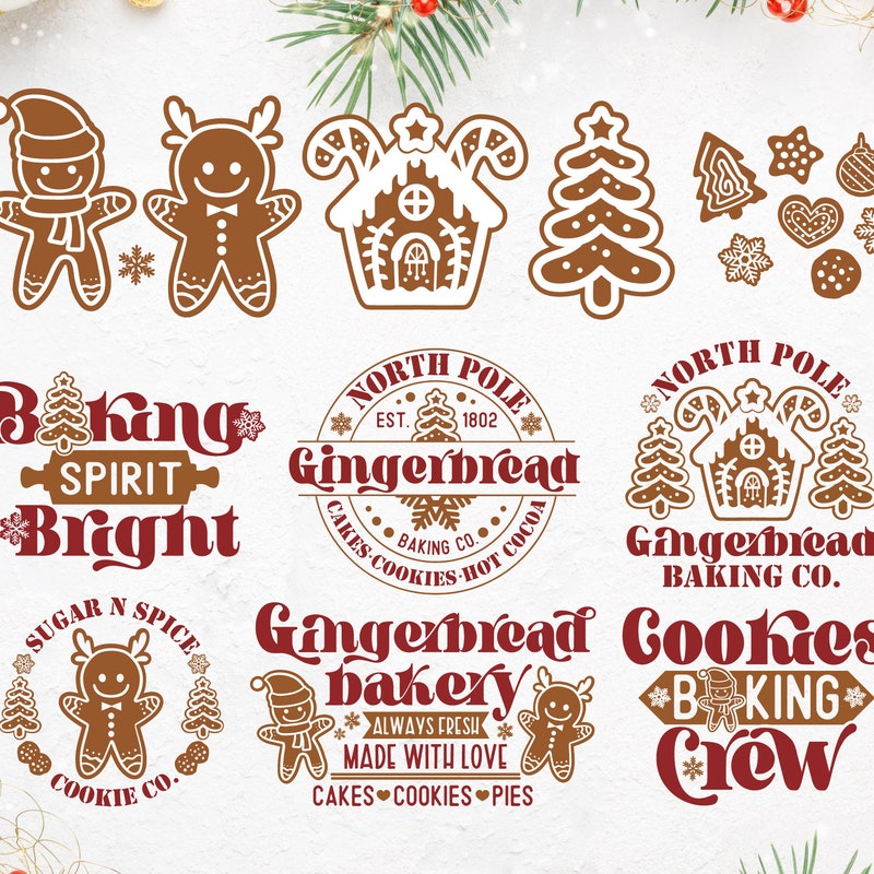 Gingerbread Svg - Etsy