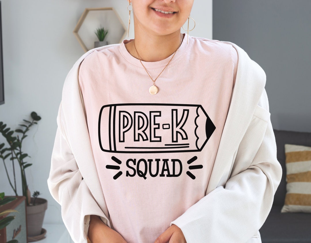 Pre-k Squad Svg, Hand Letter Design, Png, Eps, Dxf, Svg Cut File for ...