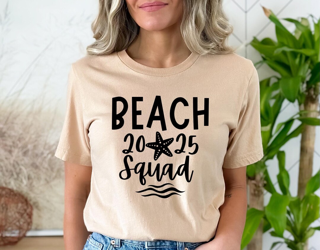 Beach Squad 2025 Svg for Shirt, Family Trip, Hand Letter Design, Png ...