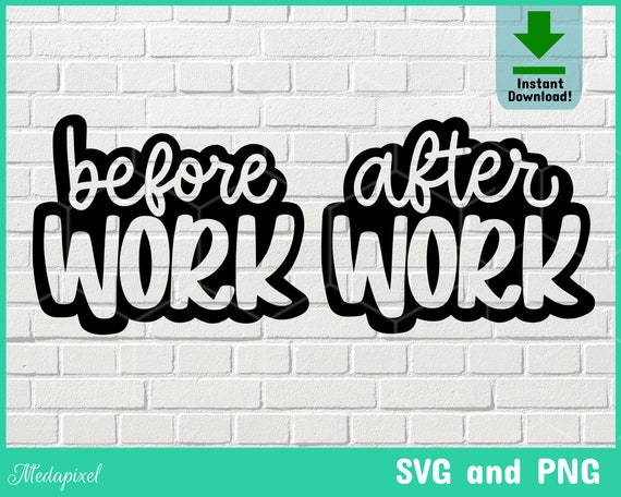 Before Work After Work Svg for Mug Glass Tumbler Work - Etsy