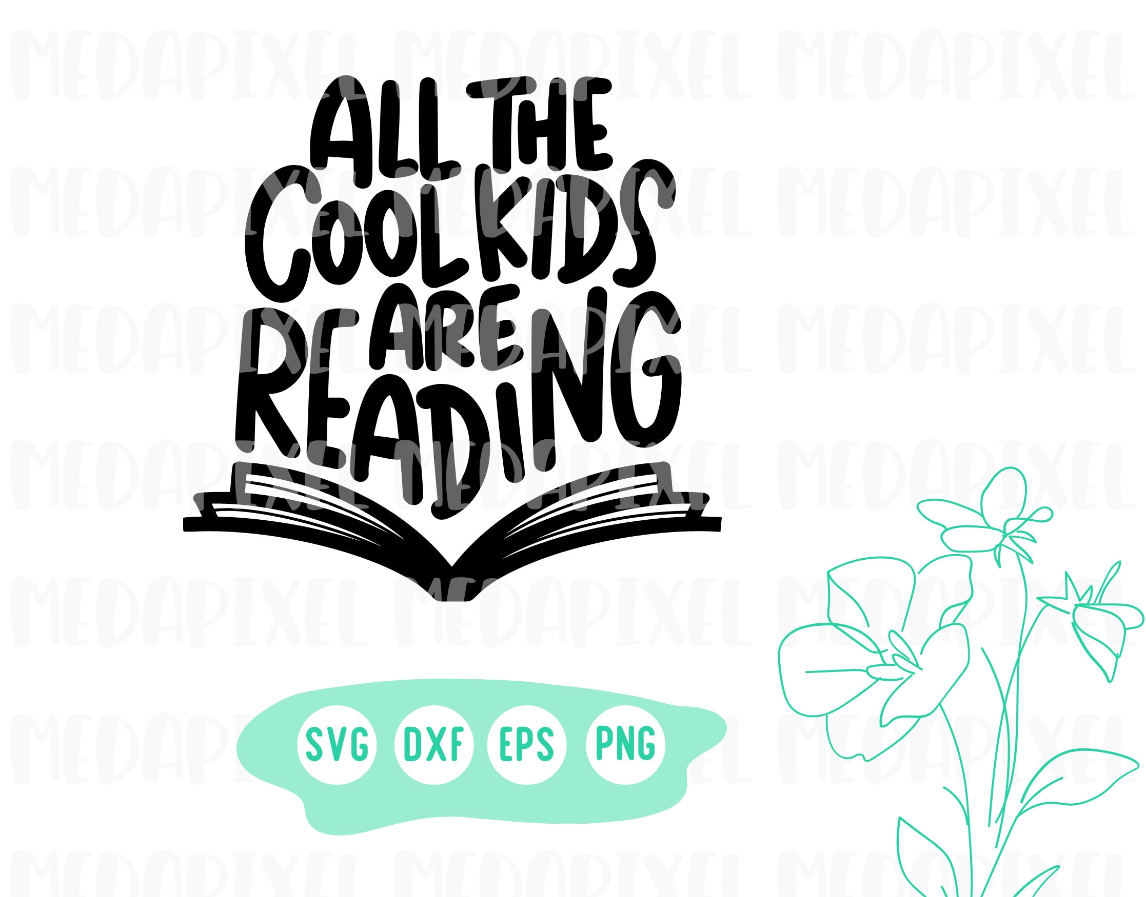 All the Cool Kids Are Reading Svg Hand Letter Design Png - Etsy