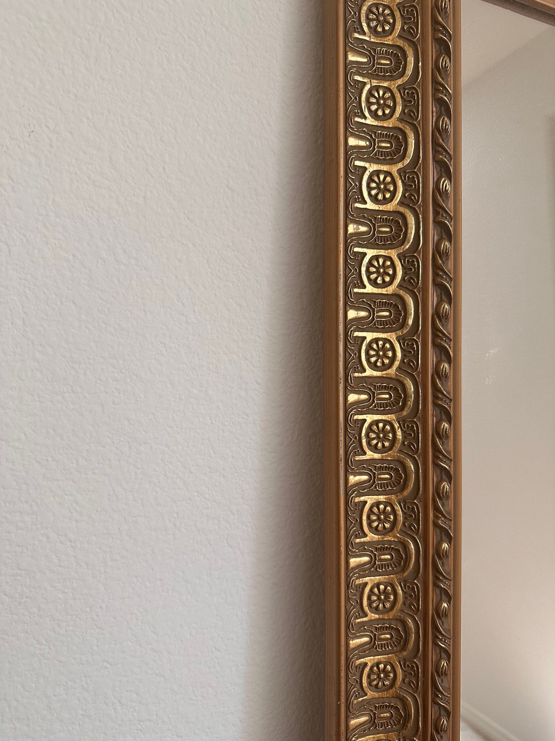 Vintage Beautiful Ornate Heavy Gold Framed Mirror - Etsy