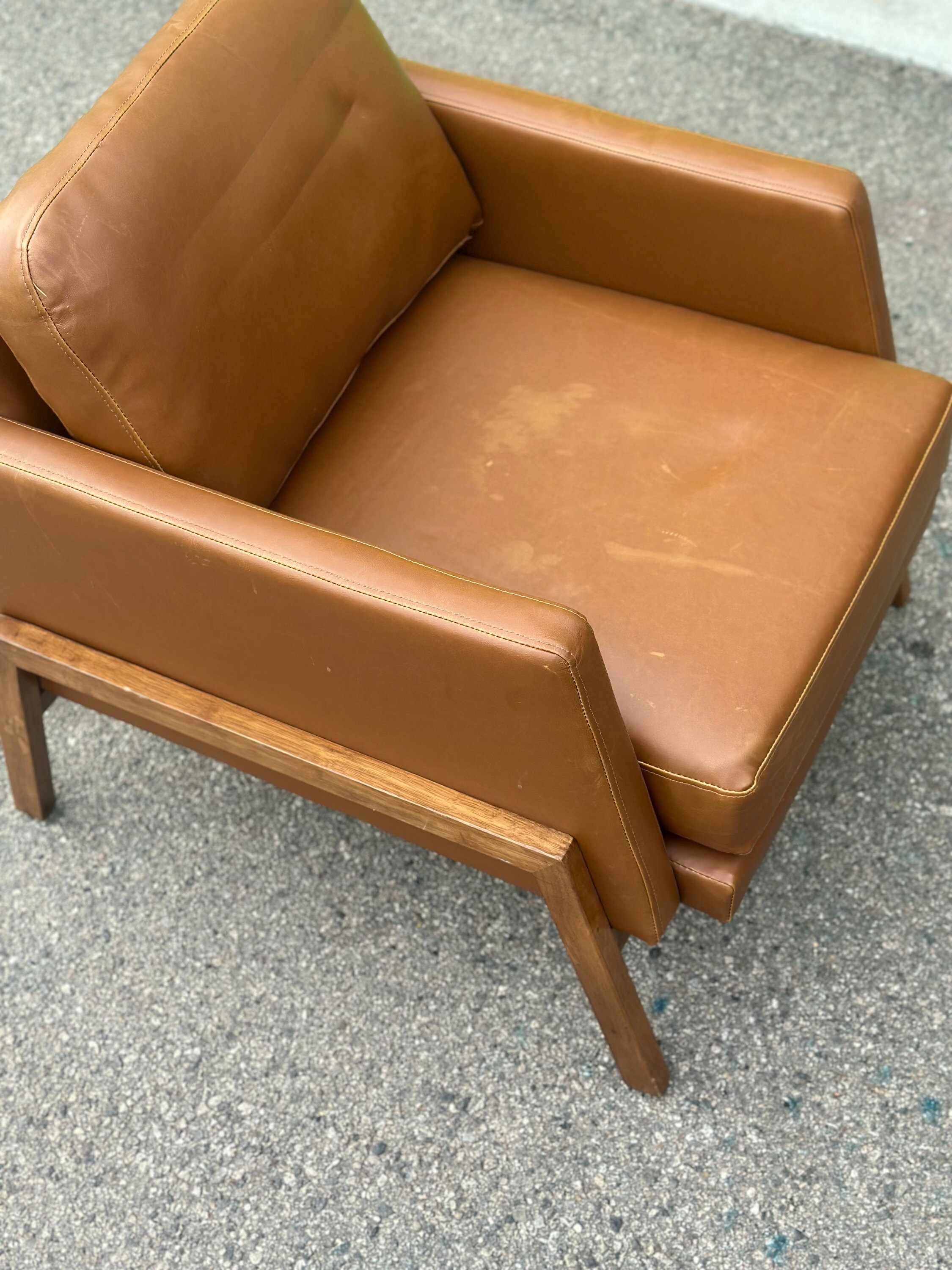 1960s Mid Century Leather Lounge Chair - Etsy