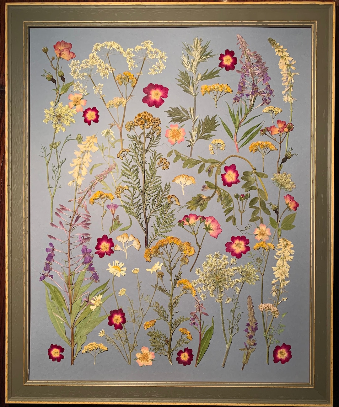 Deconstructed Meadow Wild Pressed Flowers Botanical Collage - Etsy UK