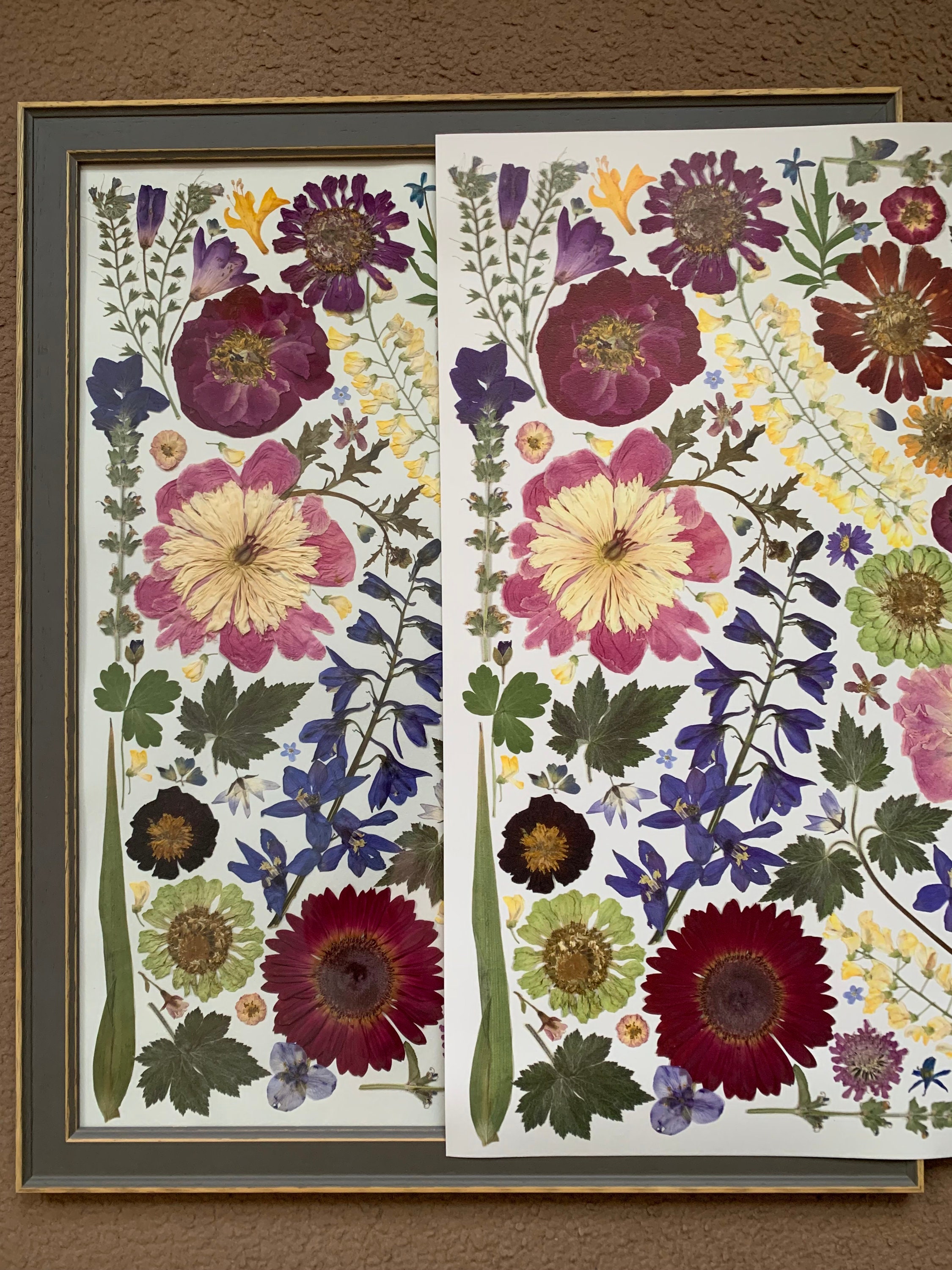 Print “summer in Frame”, Dried Flowers Print, Pressed Flowers Print ...