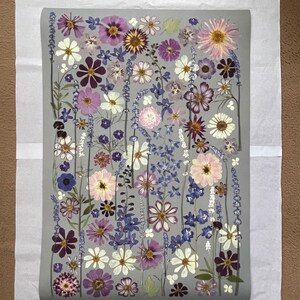 Print Pressed Flower Art “dreaming of Summer”, Unframed Pressed Flower ...