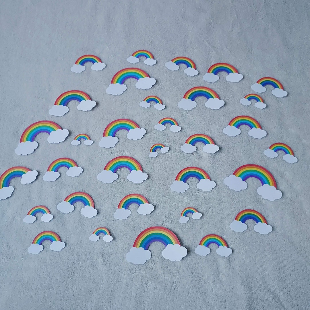 Set of Cutouts/die Cuts/rainbow Confetti for Table Decoration ...