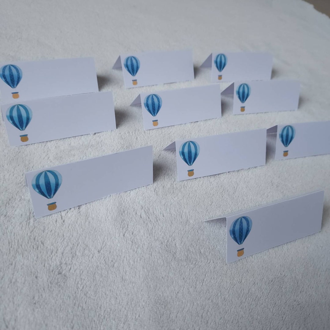 Lot of 10 Hot Air Balloon Place Markers for Baptism-birthday-communion ...