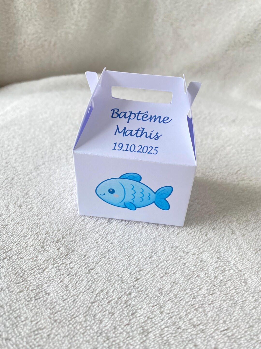 Personalized Fish Boat Candy Box - Baptism - Birthday - Etsy UK