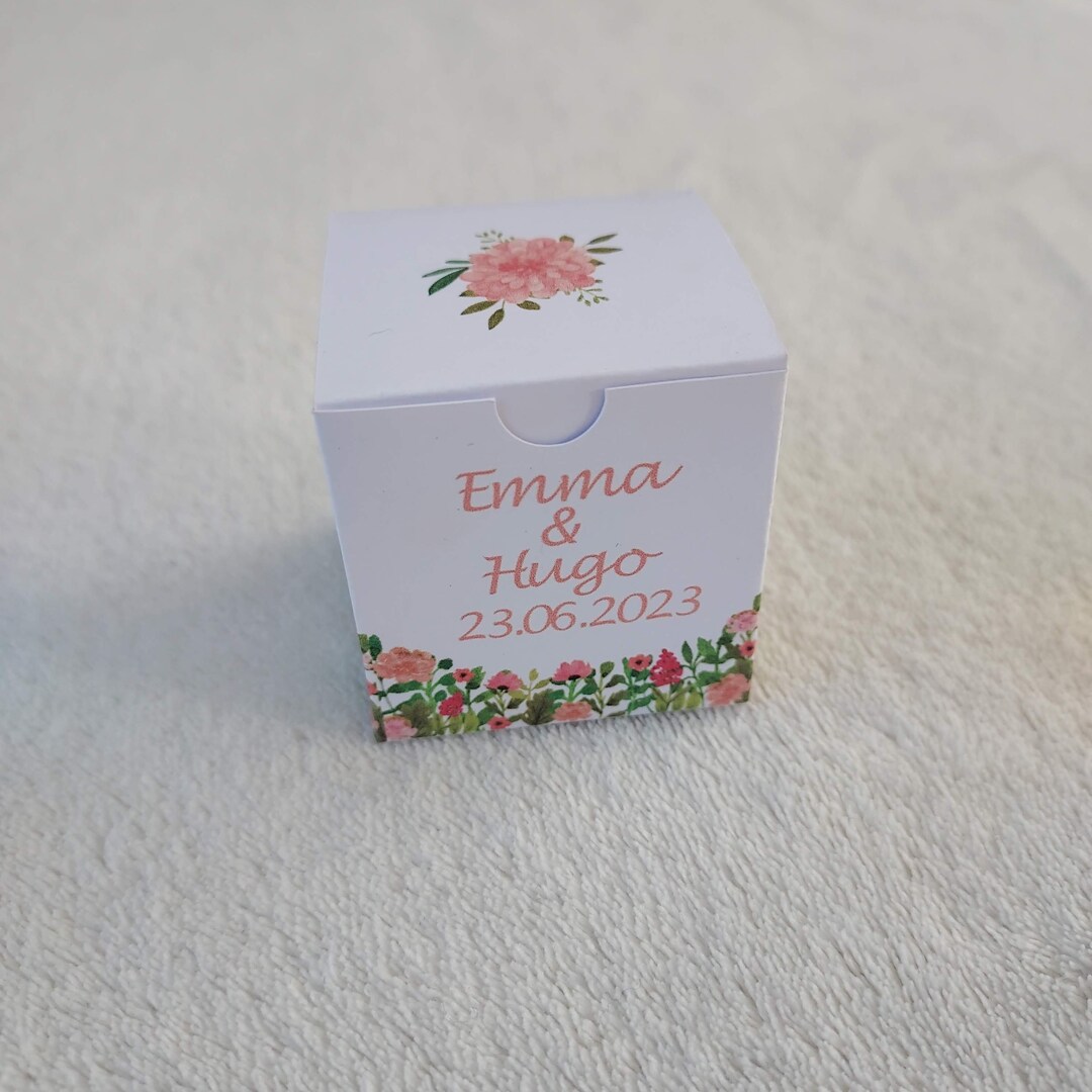 Personalized Dahlia Flower Dragee Box-birthday-wedding-baptism - Etsy