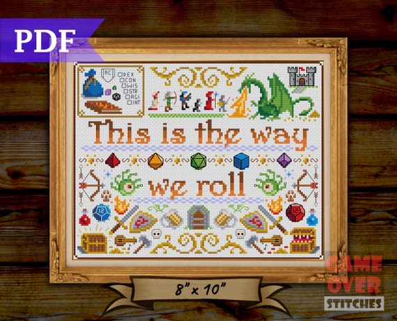 This is the Way We Roll Cross Stitch Sampler Pattern for | Etsy