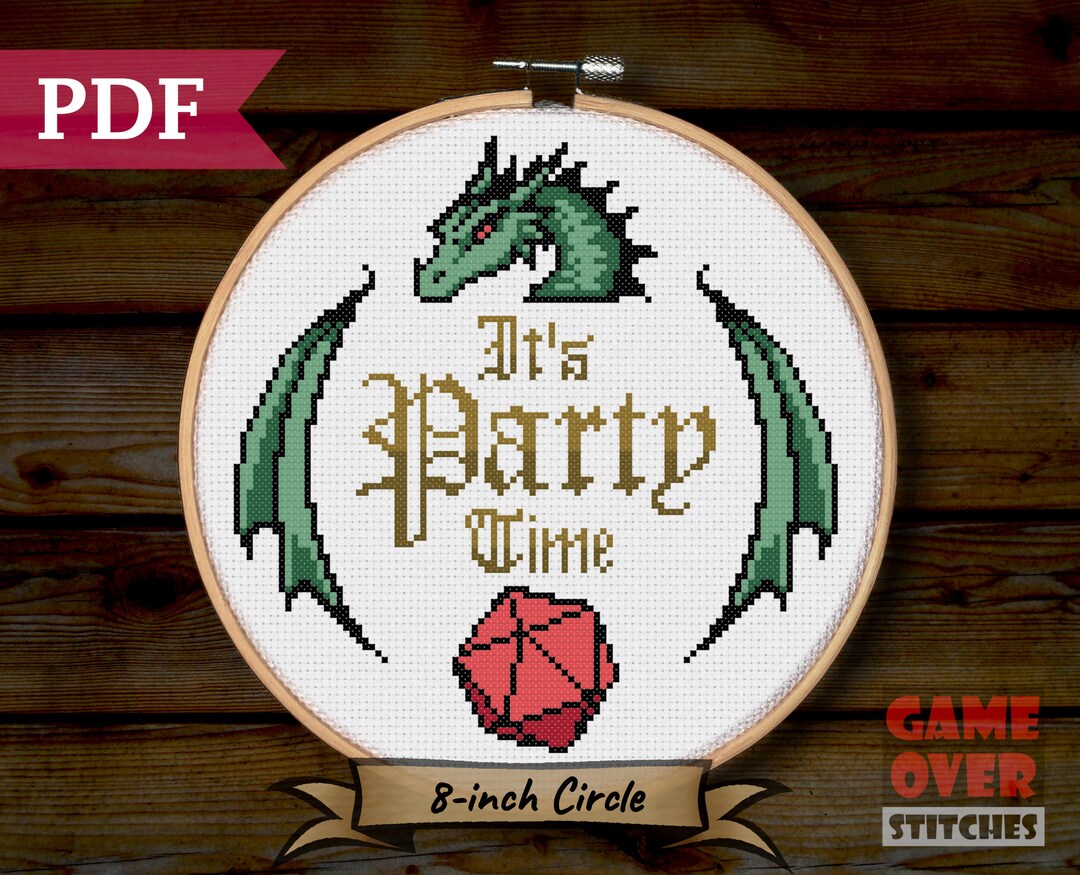 It's Party Time - Cross Stitch for 8-inch Hoop - Etsy