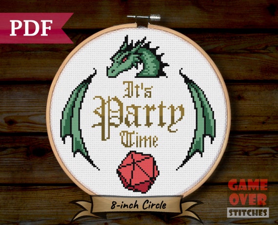 It's Party Time Cross Stitch for 8-inch Hoop - Etsy