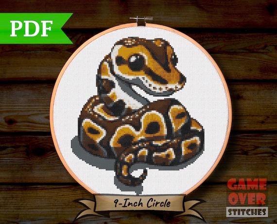 Baby Ball Python L Cross Stitch Pattern for 9-inch Hoop - Etsy
