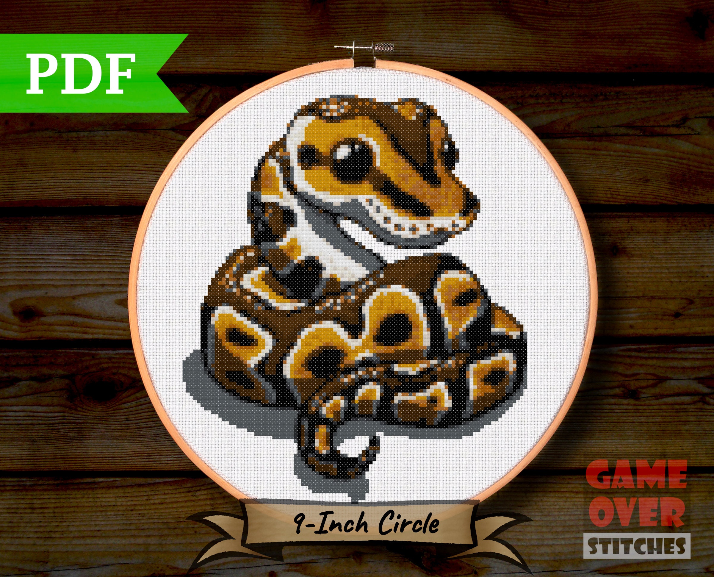 Baby Ball Python L Cross Stitch Pattern for 9-inch Hoop - Etsy UK