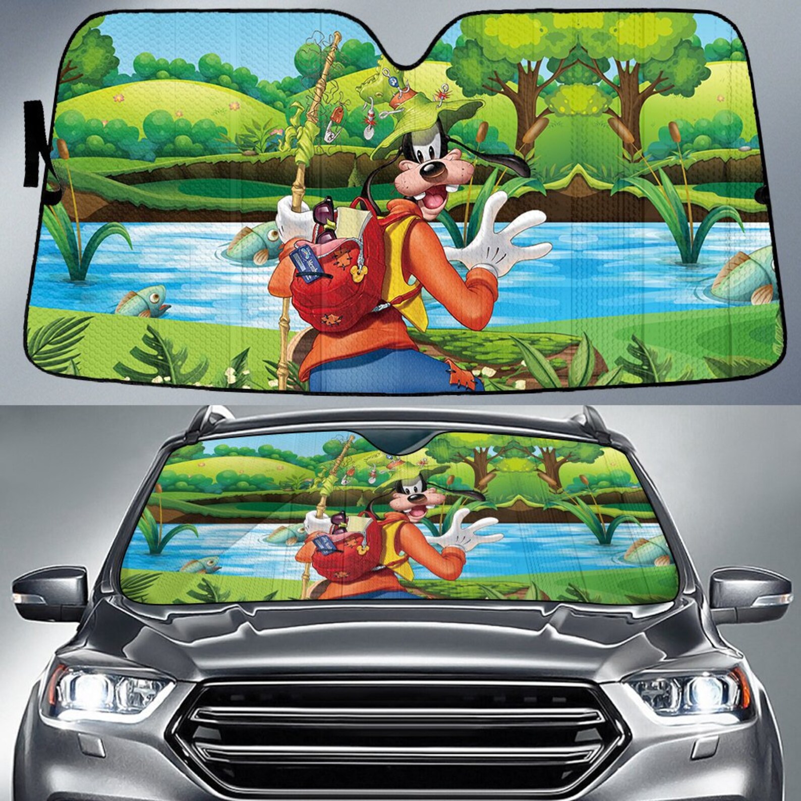 Disney Mickey and Friends Goofy Auto Sun Shade Disney Car Sun | Etsy