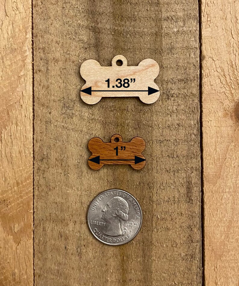 Dog ID Tag Personalize Bone Shaped Pet Identification | Etsy
