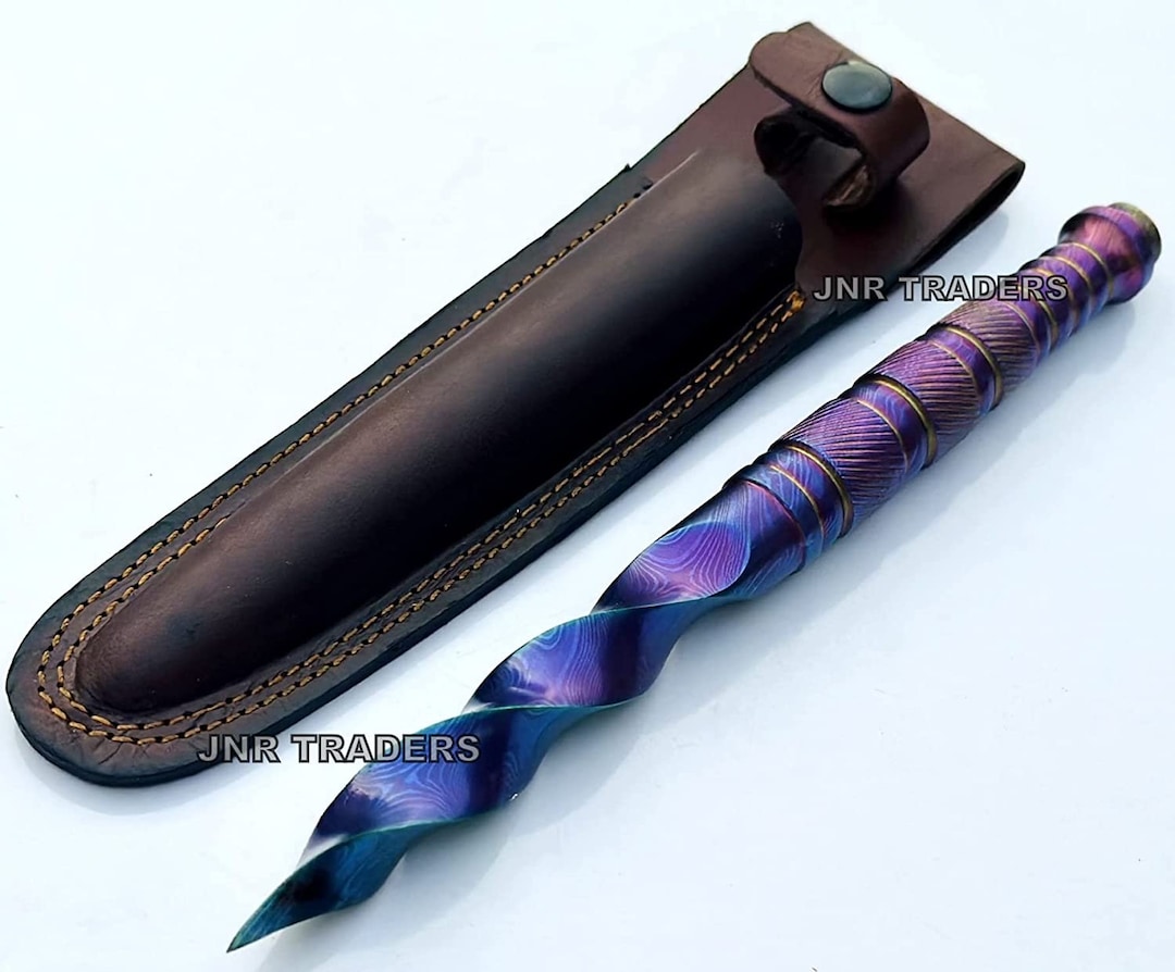 Tri Dagger Handmade Damascus Tri Edge Dagger Hunting Knife - Etsy