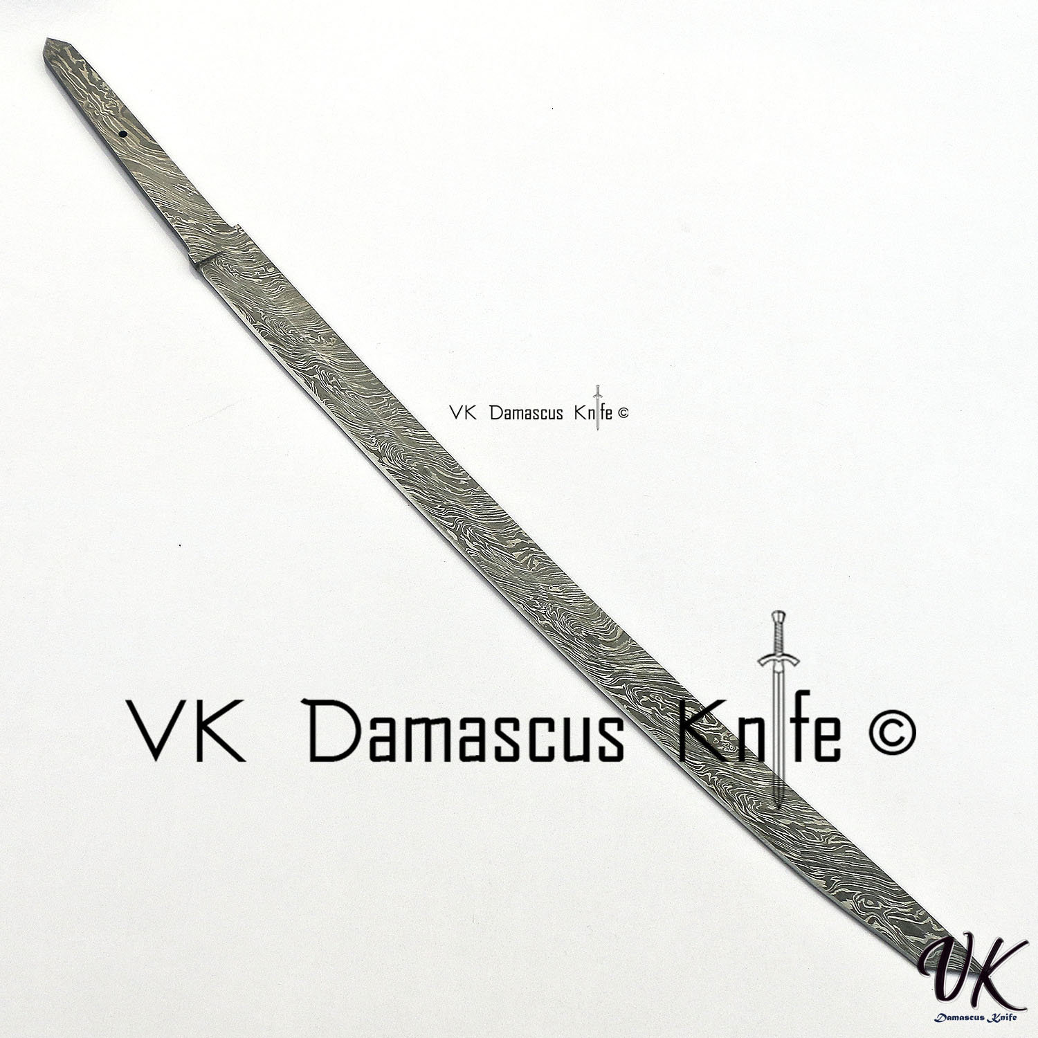 Damascus Steel Blank Blade 23 Handmade Katana Sword Blank Blade Knife ...