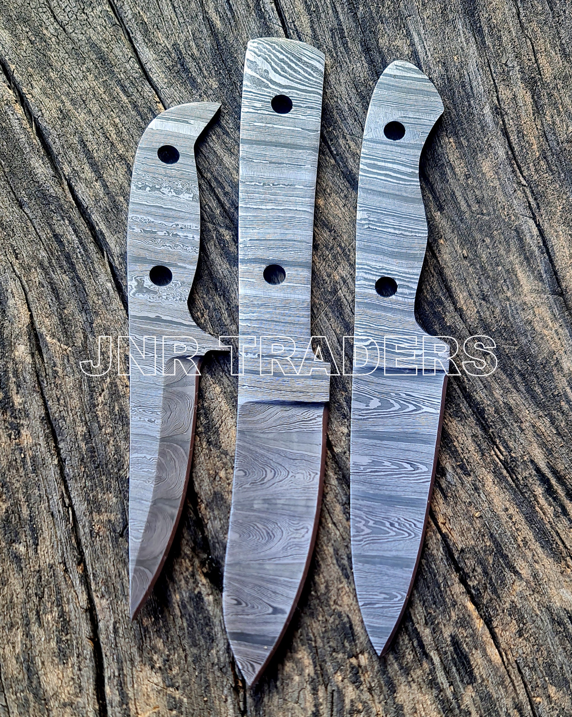 Damascus Steel Blank Blade Set 03 Pcs, Handmade Paring Knife Blank, Diy ...