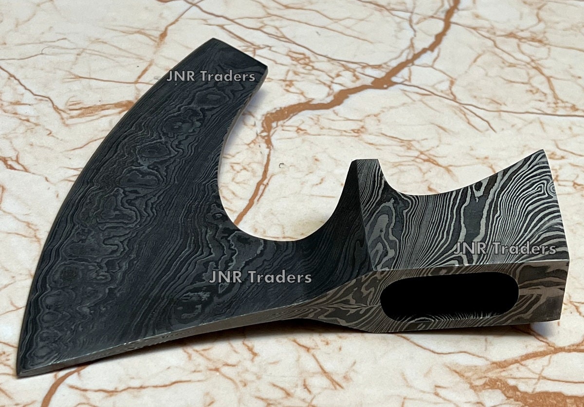 Damascus Steel Axe Hatchet Tomahawk Head Handmade Viking Camping Axe ...