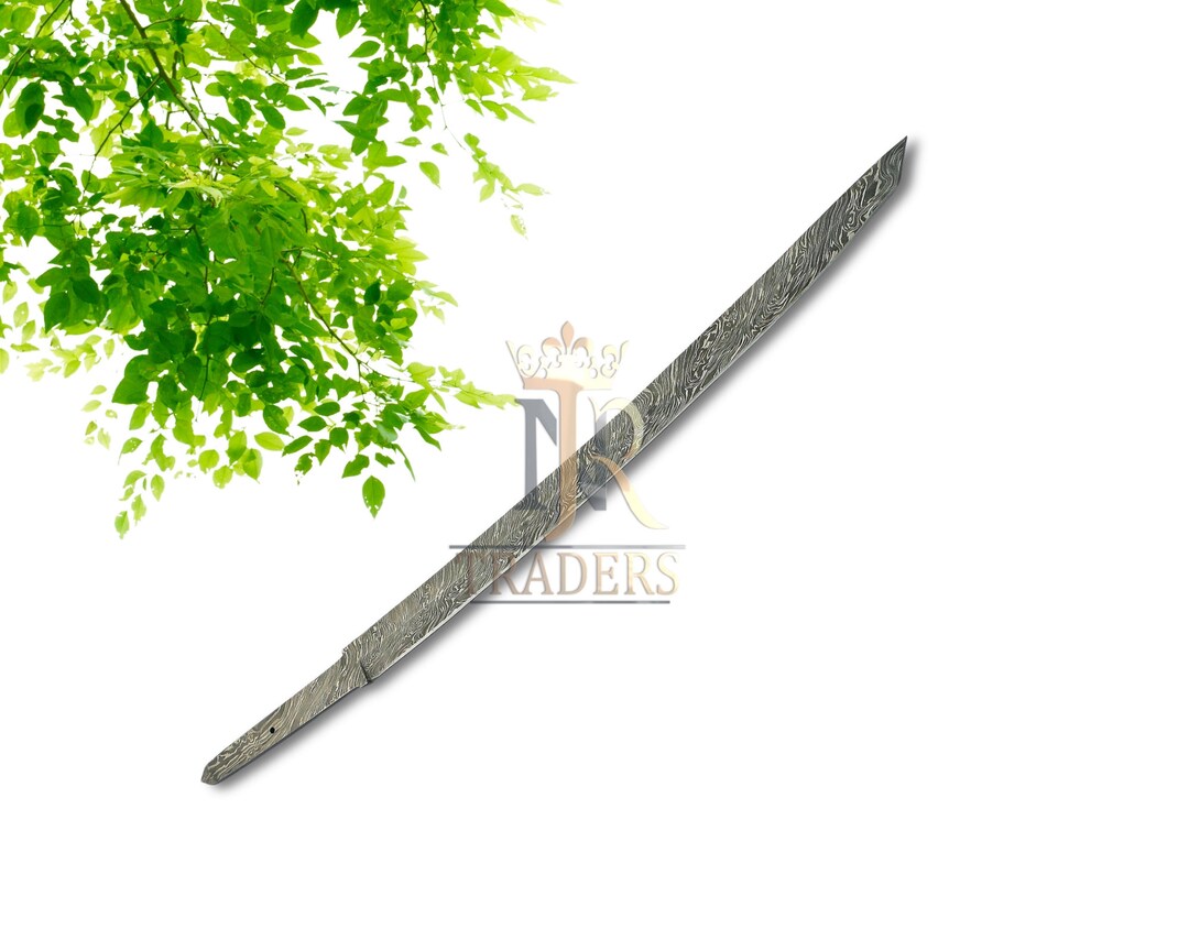 Damascus Steel Blank Blade 23 Handmade Katana Sword Blank Blade Knife ...