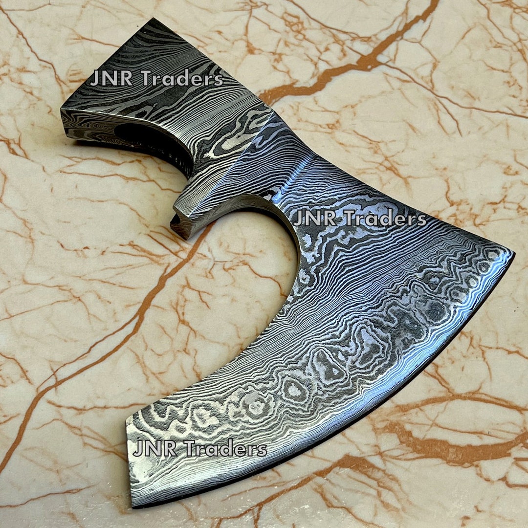 Damascus Steel Axe Hatchet Tomahawk Head Handmade Viking Camping Axe ...