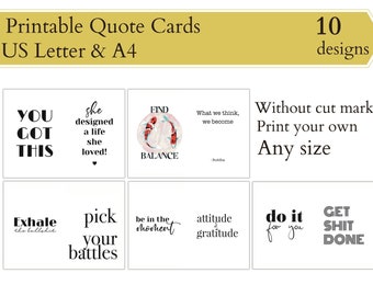 Vision Board Quote Cards 32 3x3 Printable Affirmations Instant Download ...