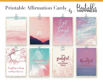 Vision Board Quote Cards 32 3x3 Printable Affirmations Instant Download ...