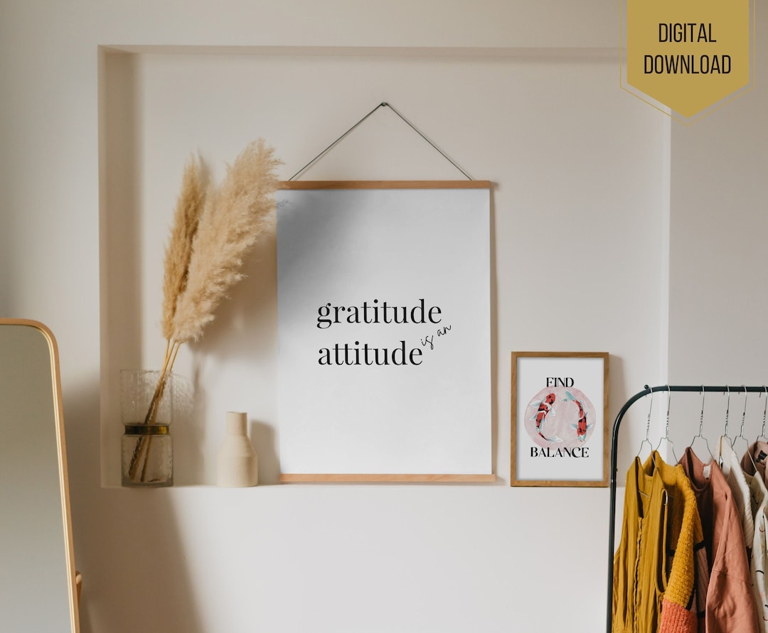 La gratitud es una actitud Arte de pared imprimible, impresiones de ...